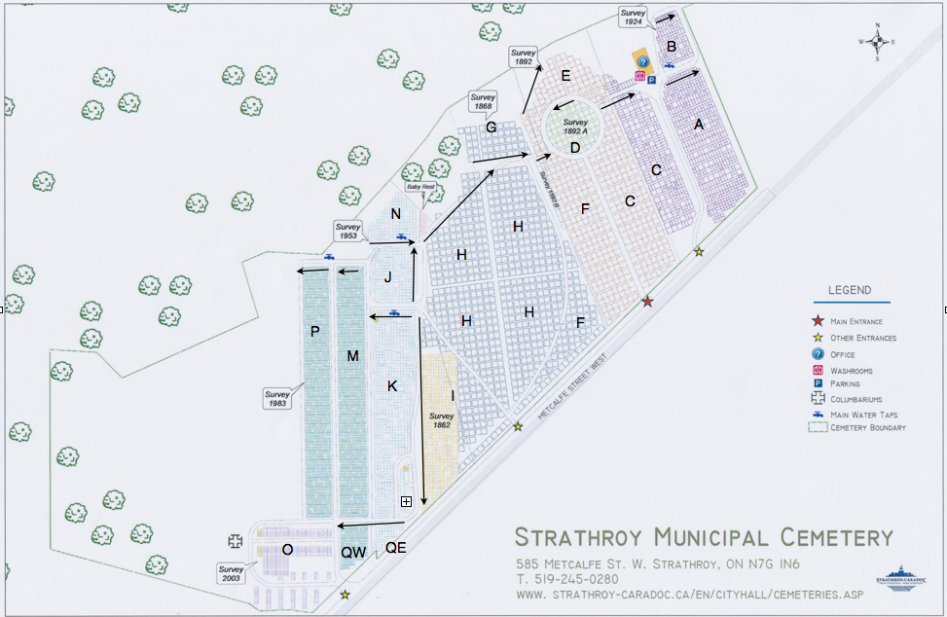 Map of Municipal Cemetery